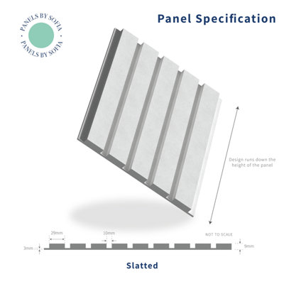 Slat Paintable Wood Wall Panel Sample