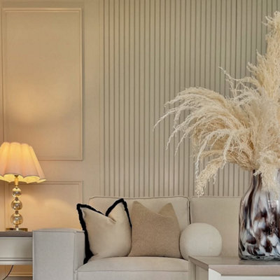 Slat Paintable Wood Wall Panel Sample