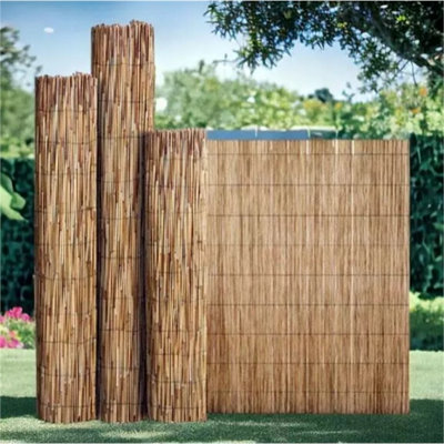Slat Reed Garden Fencing Fence Panel Screening Bamboo Roll Outdoor ...