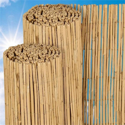 Slat Reed Garden Fencing Fence Panel Screening Bamboo Roll Outdoor ...