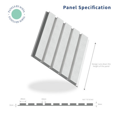 Slat Wall Panel - Paintable & Moisture Resistant - Panels by Sofia ...