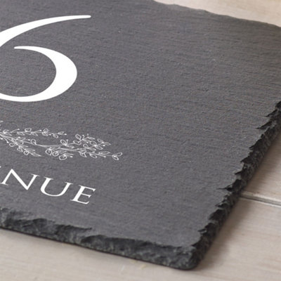 SLATE HOUSE SIGN DOOR NUMBER PLAQUE 20CM X 15CM