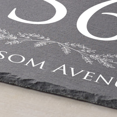 SLATE HOUSE SIGN DOOR NUMBER PLAQUE 20CM X 15CM