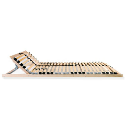 Slatted Bed Base without Mattress 28 Slats 7 Zones 90x200 cm