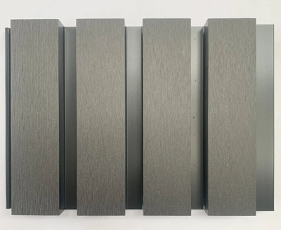 Slatted Cladding Boards Black Composite 4 Pack