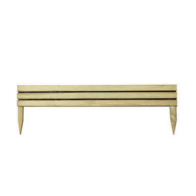 Slatted Wooden Garden Edging 120cm - Pack of 3
