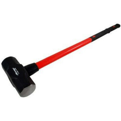 Sledge Hammer 14lb Fibre Glass Club Lump Heavy Duty 36" 6.35kg Rubber ...