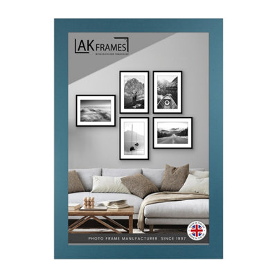 Sleek 10x8" Navy Blue Thin Modern Picture Frame - Slim and Design for ...