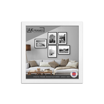 Sleek 14x14" White Thin Modern Picture Frame - Slim and Design for ...