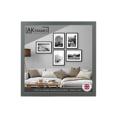 Sleek 22x22" Dark Grey Thin Modern Picture Frame - Slim and Design for ...