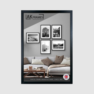 Sleek 23x17" Black Thin Modern Picture Frame - Slim and Design for ...