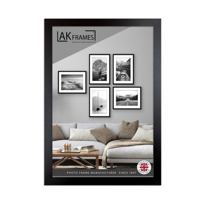 Sleek 40x30cm Black Thin Modern Picture Frame - Slim and Design for ...