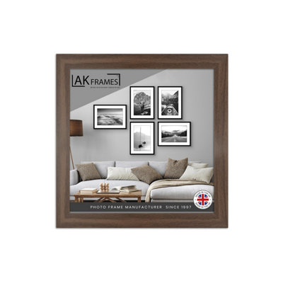 Sleek 4x4" Walnut Thin Modern Picture Frame - Slim and Design for ...