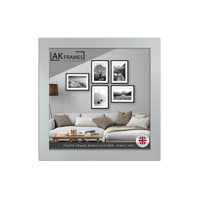 Sleek 8x8" Silver Thin Modern Picture Frame - Slim and Design for ...