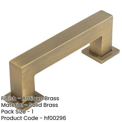 Sleek 96mm Antique Brass Cabinet Handle for Modern Homes - Kitchen ...