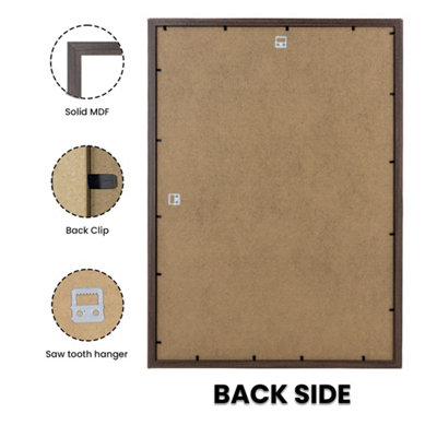 Sleek A2 Walnut Thin Modern Picture Frame - Slim and Design for Posters ...