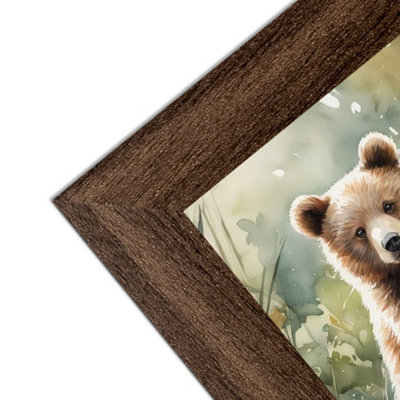 Sleek A2 Walnut Thin Modern Picture Frame - Slim and Design for Posters ...