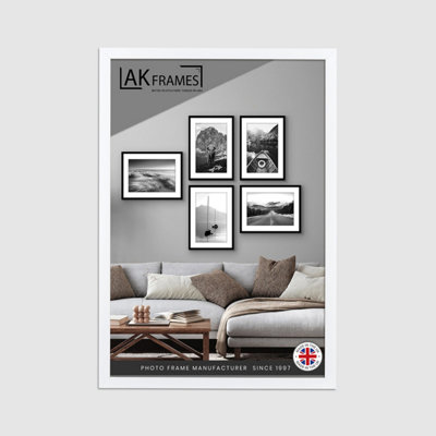 Sleek A2 White Thin Modern Picture Frame - Slim and Design for Posters ...