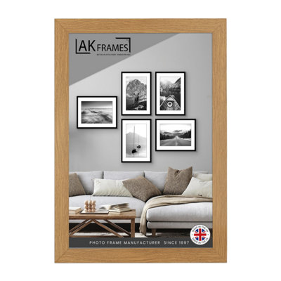 Sleek A5 Oak Thin Modern Picture Frame - Slim and Design for Posters ...