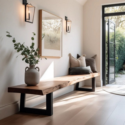 Sleek and Slender Indoor Bench - 130cm(L) - for 160cm table | DIY at B&Q