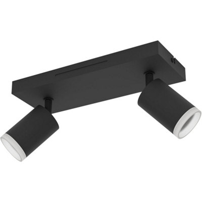 Sleek Black Bar Ceiling Spotlight for Indoor Spaces - Modern Design ...
