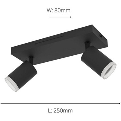 Sleek Black Bar Ceiling Spotlight for Indoor Spaces - Modern Design ...