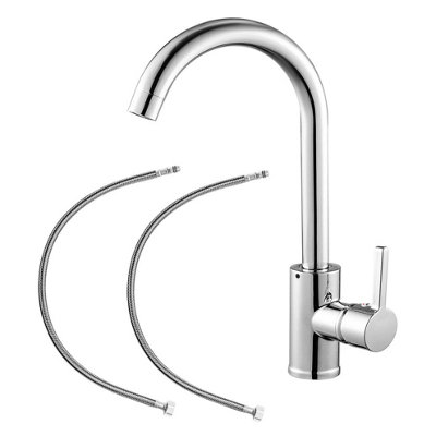 Sleek Flow Chrome Kitchen Mixer Tap with Swivel Spout