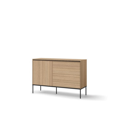Sleek Oak Linear Sideboard H850mm W1270mm D410mm - Modern Design with ...
