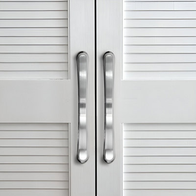 Sleek Silver Cabinet Pull Handles with Screws 2Pcs/Pack 128mm Centres
