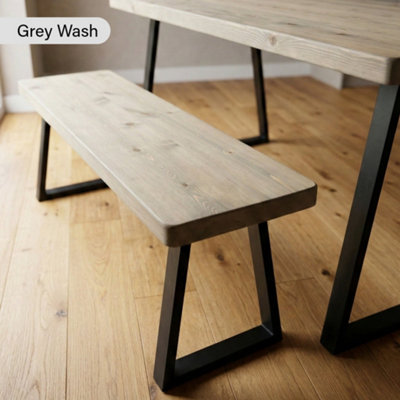 Sleek & Slender Bench - Grey Wash