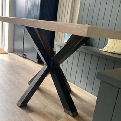 Sleek & Slender Reclaimed Dining Table with Spider Leg - 120cm(L) x ...