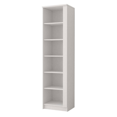 Sleek White Matt Bookcase H1930mm W500mm D400mm - Versatile Storage for ...