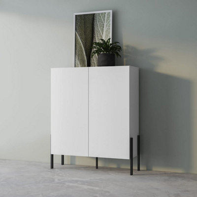 Sleek Yukon 42 Highboard Cabinet 1140mm in White - Contemporary Storage ...