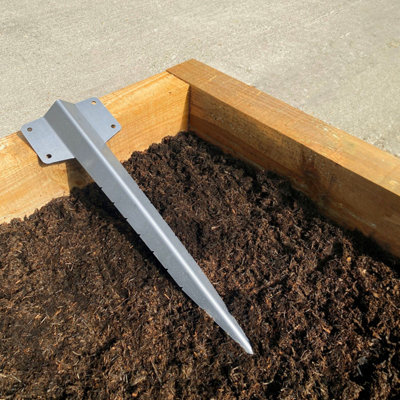 SleeperFit Heavy-Duty Straight Railway Sleeper Bracket with Stake for ...