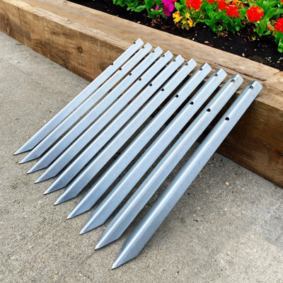 SleeperFit Straight Border Log Roll Installation 400mm Pin Stakes ...