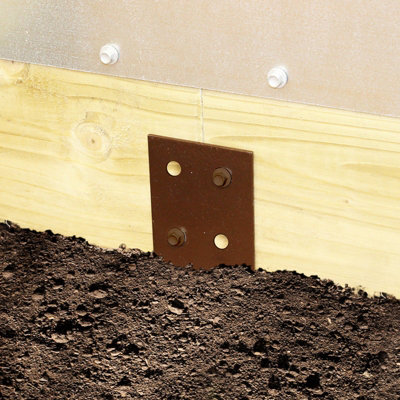 SLEEPERSECURE Base Anchor Bracket for Concrete Mounting Brown Heavy Duty
