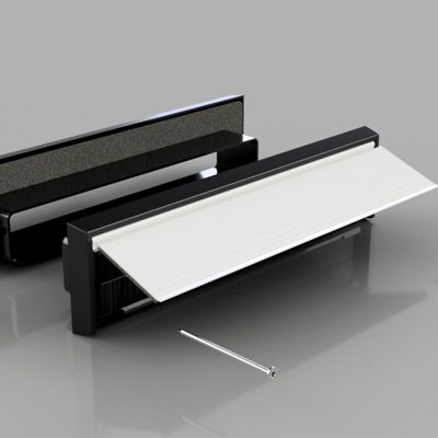 Sleeved LetterBox Internal & External White Plate Cover Set PVC or ...