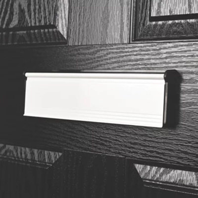 Sleeved LetterBox Internal & External White Plate Cover Set PVC or ...