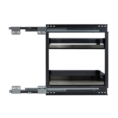 Slide Out Storage Drawer,2 Tier Pull Out Kitchen Storage,Pantry Shelves ...