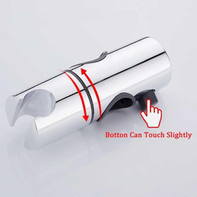 Slider Shower Head Holder 24mm Adjustable Riser Rail Bracket Chrome