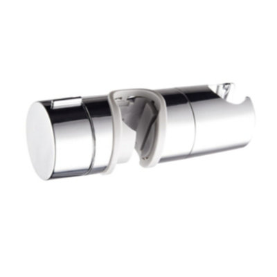 Slider Shower Head Holder Riser Rail Bracket - Adjustable 19-25mm Chrome