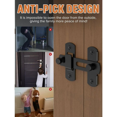 Sliding Barn Door Lock Stainless Steel Door Latches Toggle Safety Hasp ...