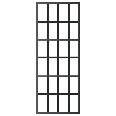 Sliding Door ESG Glass and Aluminium 76x205 cm Black