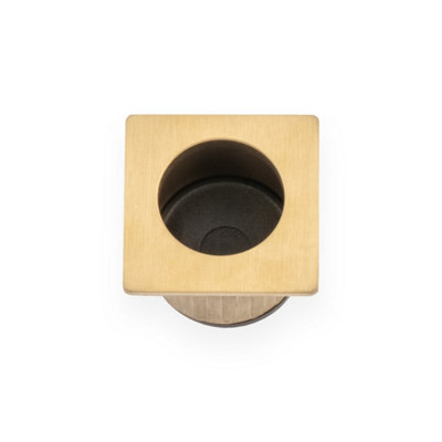 Sliding Door Finger Edge Pull (Square) Satin Brass PVD