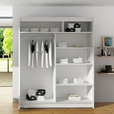 Sliding Doors Wardrobe Westa VIII 150cm with Mirrors Sonoma
