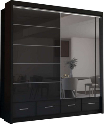 Sliding Wardrobes 4U Bradford Modern High Gloss Sliding Door Wardrobe ...