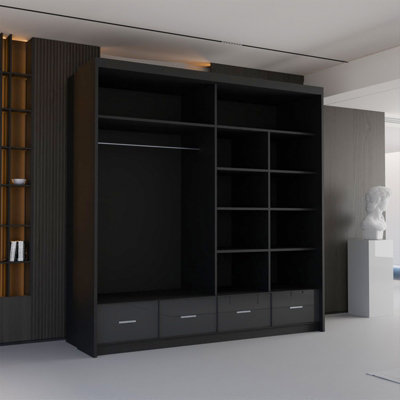 Sliding Wardrobes 4U Bradford Modern High Gloss Sliding Door Wardrobe ...