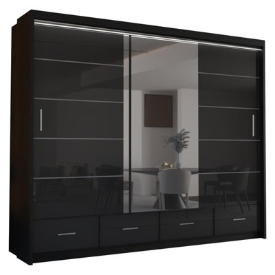 Sliding Wardrobes 4U Bradford Modern High Gloss Sliding Door Wardrobe ...
