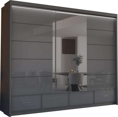 Sliding Wardrobes 4U Bradford Modern High Gloss Sliding Door Wardrobe ...