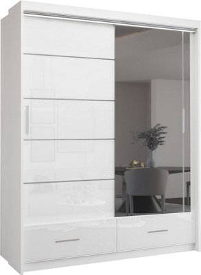 Sliding Wardrobes 4U Bradford Modern High Gloss Sliding Door Wardrobe ...